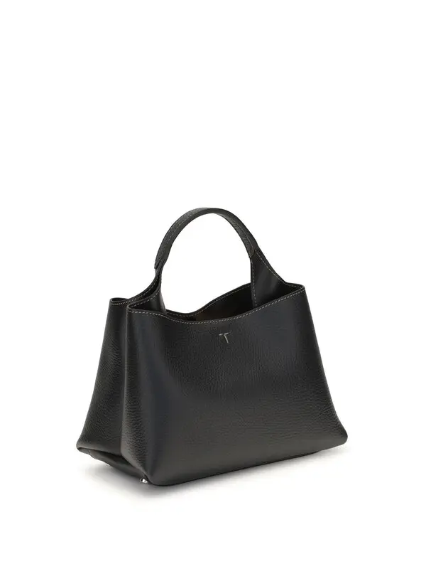TOD'S Micro Leather Handbag With T Timeless Accessory - Black