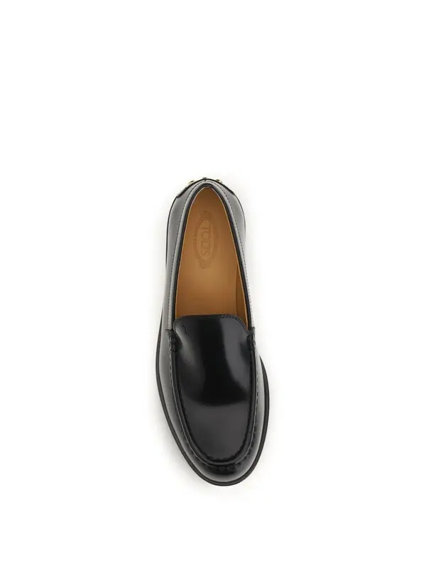 TOD'S Gommino Leather Loafers - Black