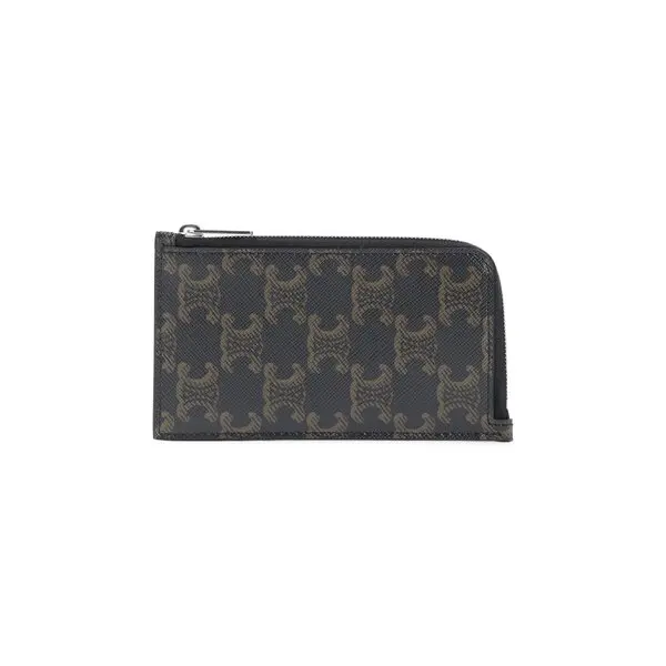 Celine Long Zip Card Holder - Black