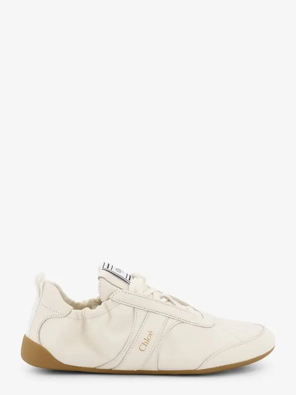Chloé Leather Kick Sneakers With Side Logo - Multicolor