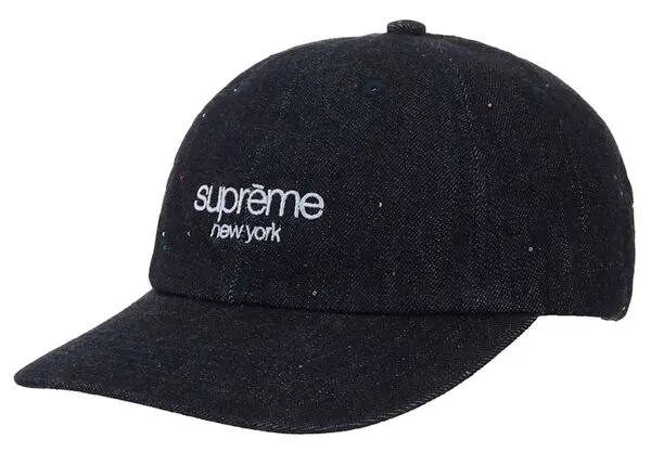 Supreme Sequin Denim Classic Logo 6panel - Black
