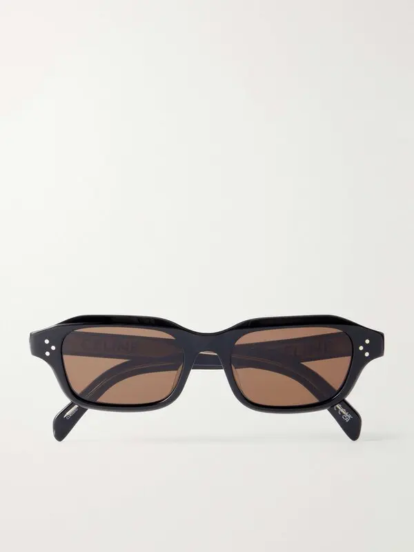 Celine Rectangular-frame Acetate Sunglasses - Black