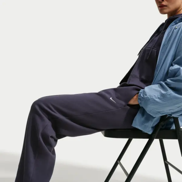 Nike Studio Fleece Medium Weight High-rise Oversized Cuffed Pants - Grey