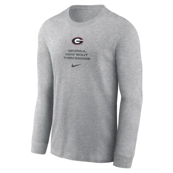 Nike Georgia Sideline Dri-fit College Long-sleeve T-shirt - Grey