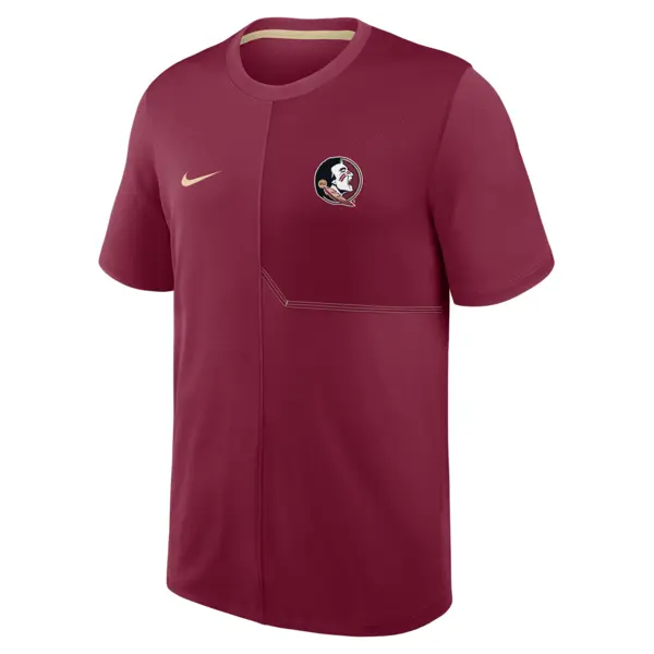Nike Florida State Sideline Coach Dri-fit College Top - Red