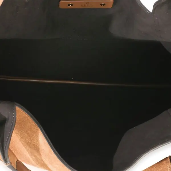 Gucci Suede Horsebit Shoulder Bag - Brown