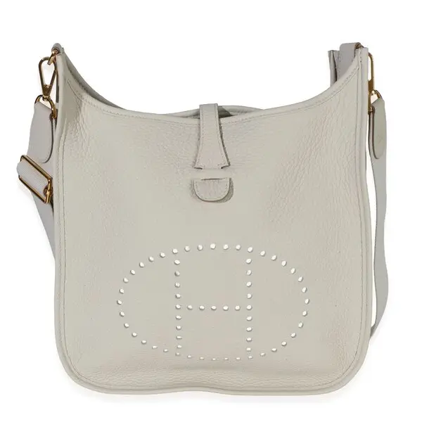 Hermès Gris Perle Clemence Evelyne Iii 29 Ghw - Neutral