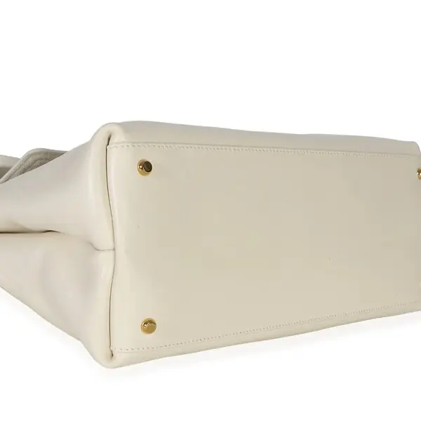 Bottega Veneta Cream Silky Calfskin Ciao Bag - Neutral