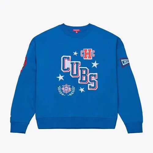 Mitchell & Ness Chicago Cubs Pep Rally Sweatshirt - Royal