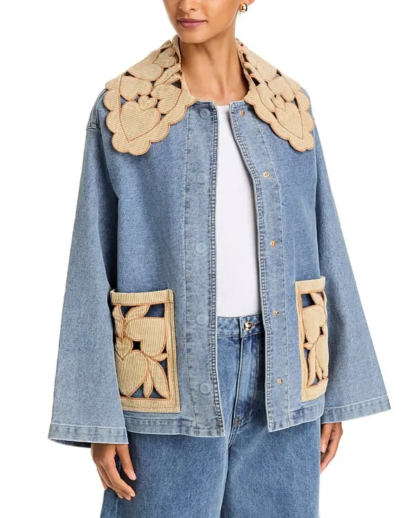 Farm Rio Blue Richelieu Barn Jacket