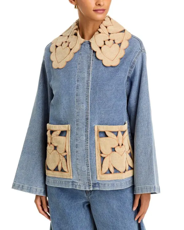 Farm Rio Blue Richelieu Barn Jacket