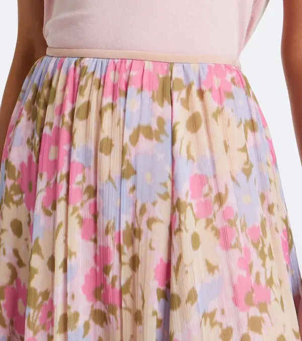Valentino Garavani Floral Silk Crêpe De Chine Maxi Skirt