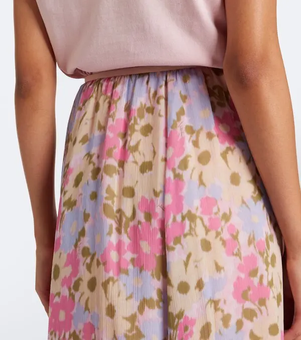 Valentino Garavani Floral Silk Crêpe De Chine Maxi Skirt