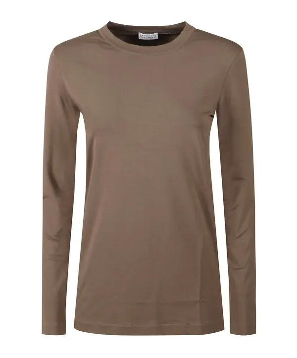 Brunello Cucinelli Long Sleeve T-shirt - Brown