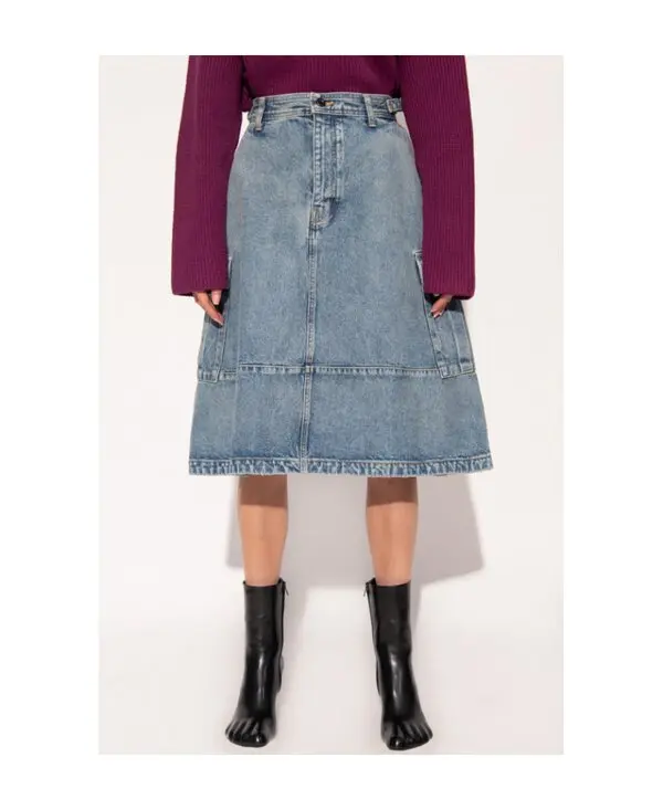 Balenciaga Cargo Denim Skirt