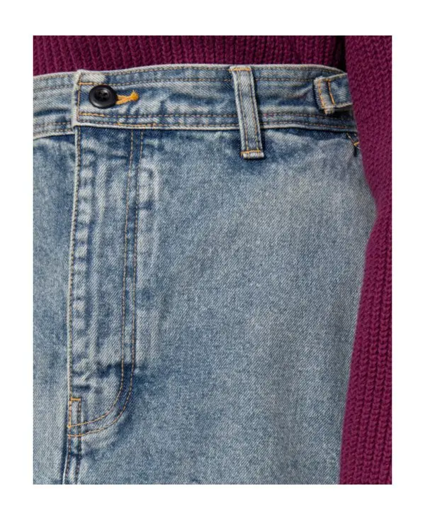 Balenciaga Cargo Denim Skirt