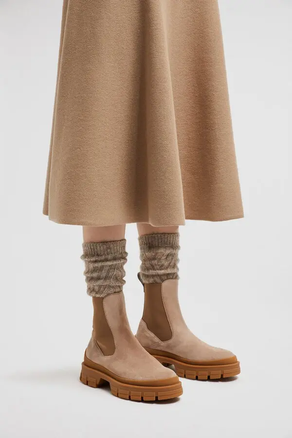 Moncler Hevea Chelsea Suede Boots