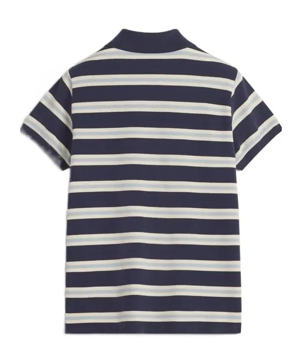 Maison Kitsuné Baby Fox Patch Striped Polo Shirt