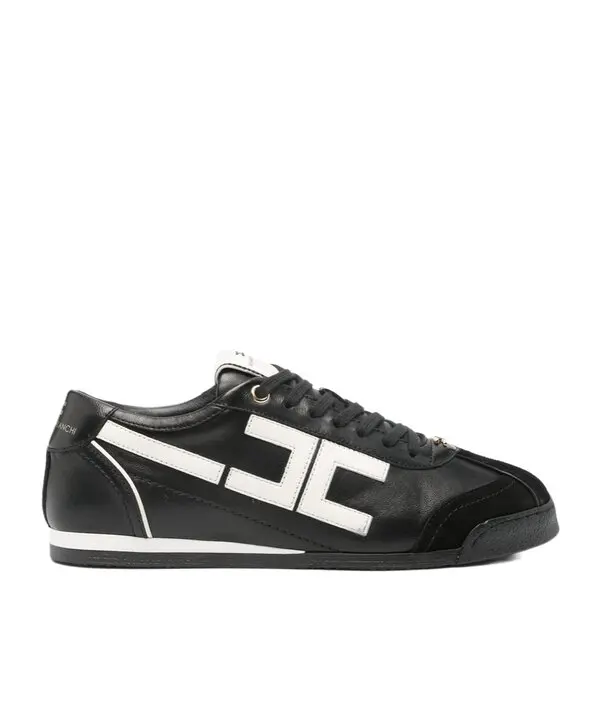 Elisabetta Franchi Low Top Lace Up Sneakers - Black