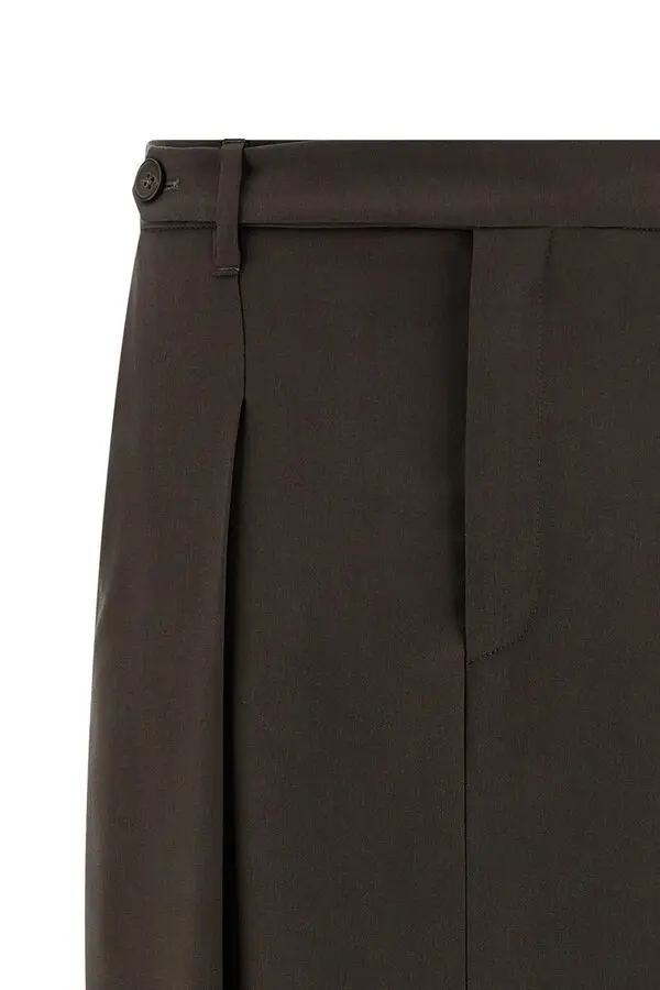 Brunello Cucinelli Curved Front-split Midi Skirt