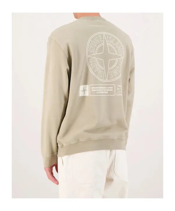 Stone Island Logo Printed Crewneck Sweatshirt