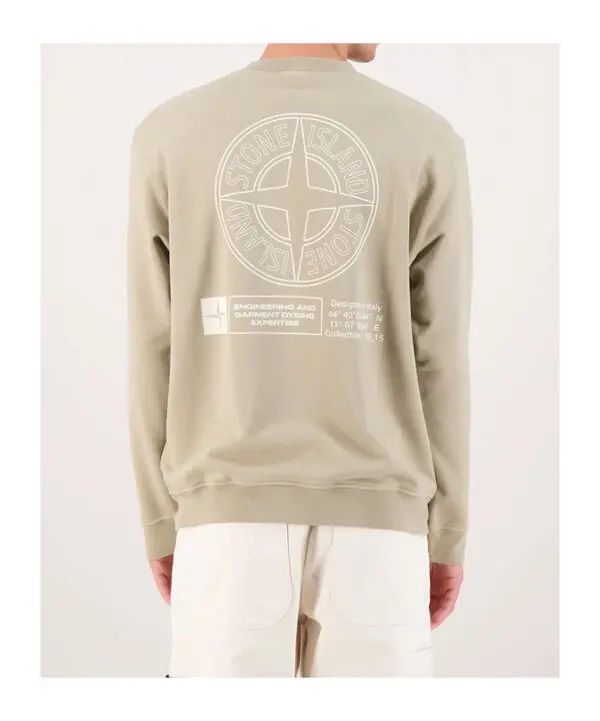 Stone Island Logo Printed Crewneck Sweatshirt
