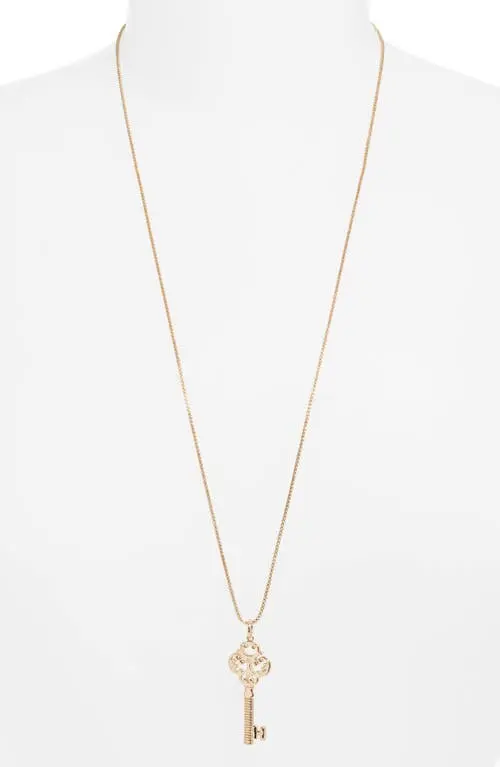 OPEN EDIT Filigree Key Pendant Necklace