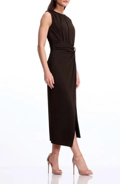 Dress The Population Mikey Slit Jersey Midi Dress