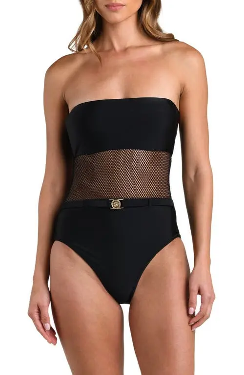 L'Agence Tory Belted One-piece Swimsuit