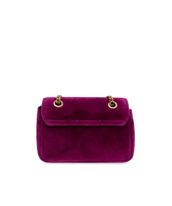 VIVIENNE WESTWOOD Orb Plaque Velvet Shoulder Bag