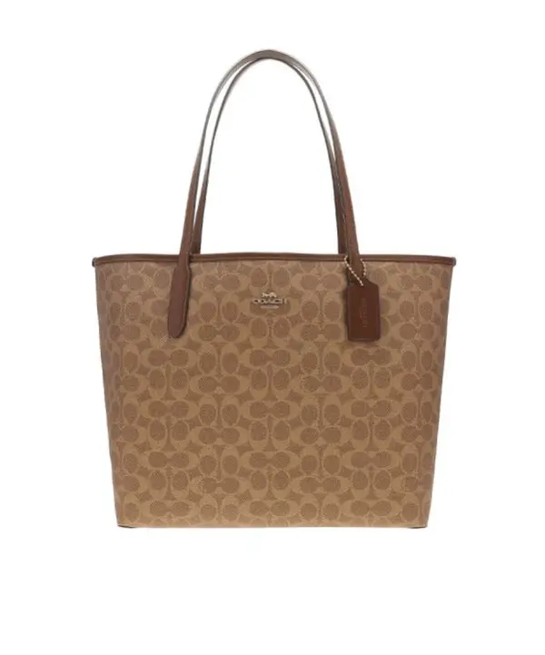 COACH Logo Pattern Tote Bag - Brown