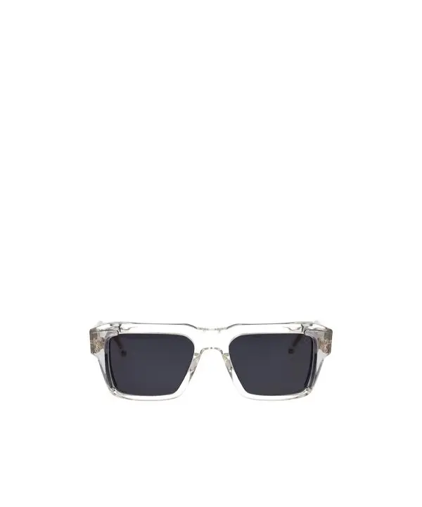 AKONI Rectangle Frame Sunglasses - Black