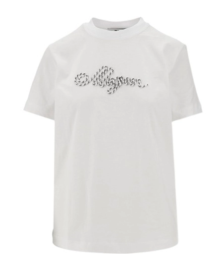 MSGM Logo Lettering Crewneck T-shirt