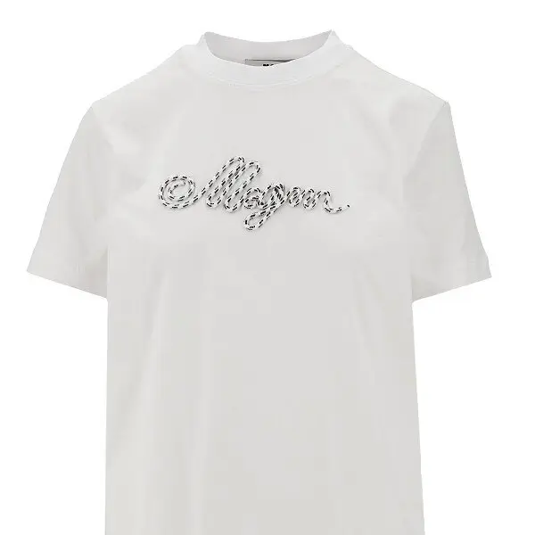 MSGM Logo Lettering Crewneck T-shirt