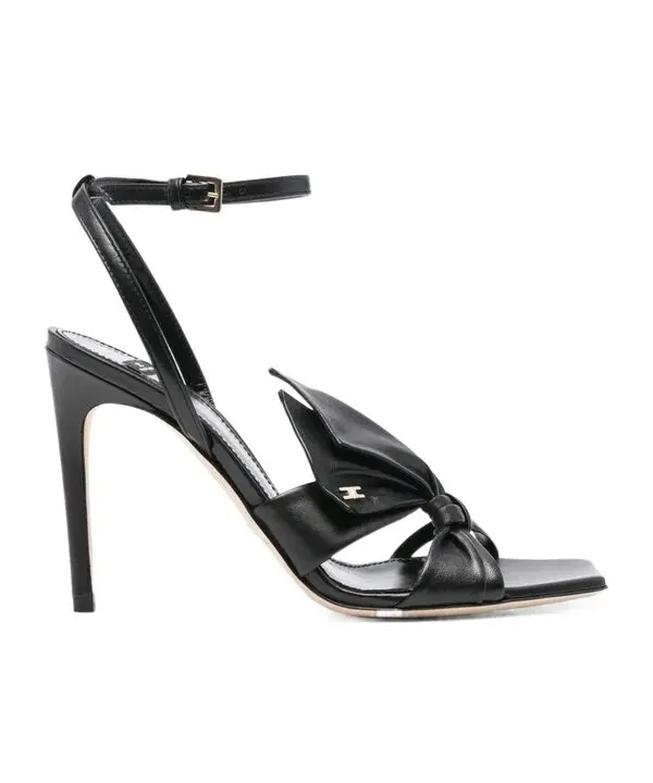 Elisabetta Franchi Bow-embellished High-heeled Sandals - Black