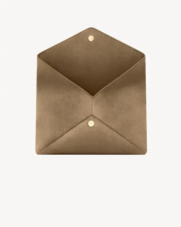 Saint Laurent Cassandre Large Suede Envelope Bag
