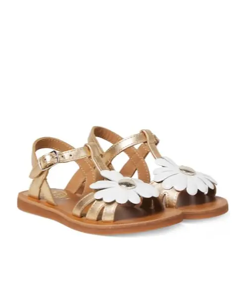 POM D'API Plagette Big Flo Leather Sandals