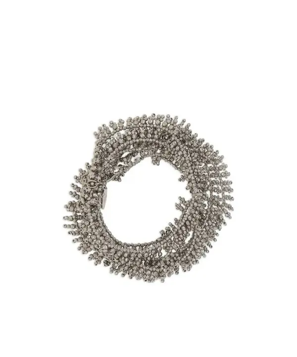 Brunello Cucinelli Knotted Embellished Bracelet - Gray