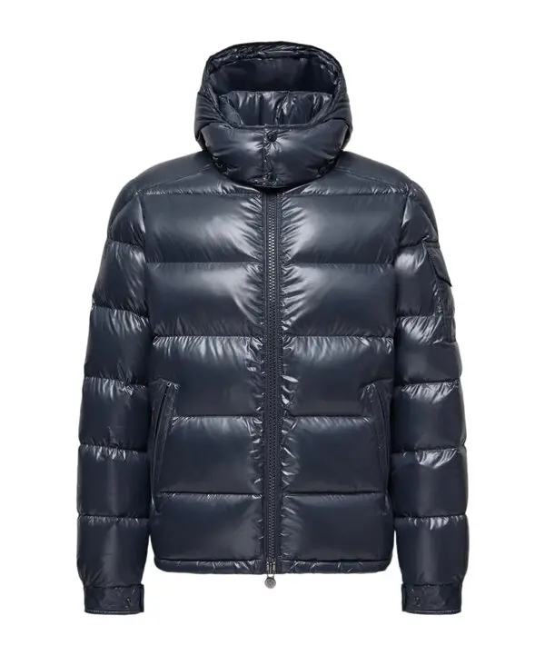 Moncler Maya Zip-up Hooded Jacket - Navy Blue