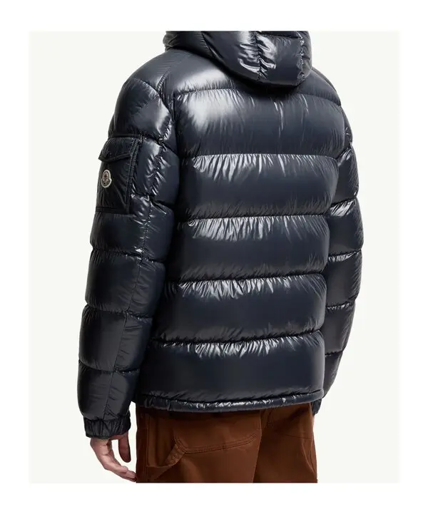 Moncler Maya Zip-up Hooded Jacket - Navy Blue