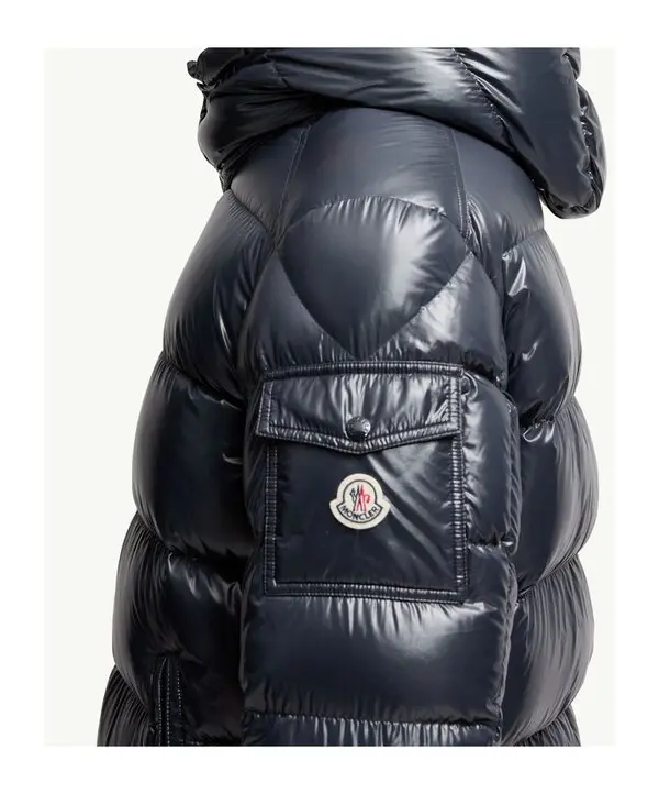 Moncler Maya Zip-up Hooded Jacket - Navy Blue