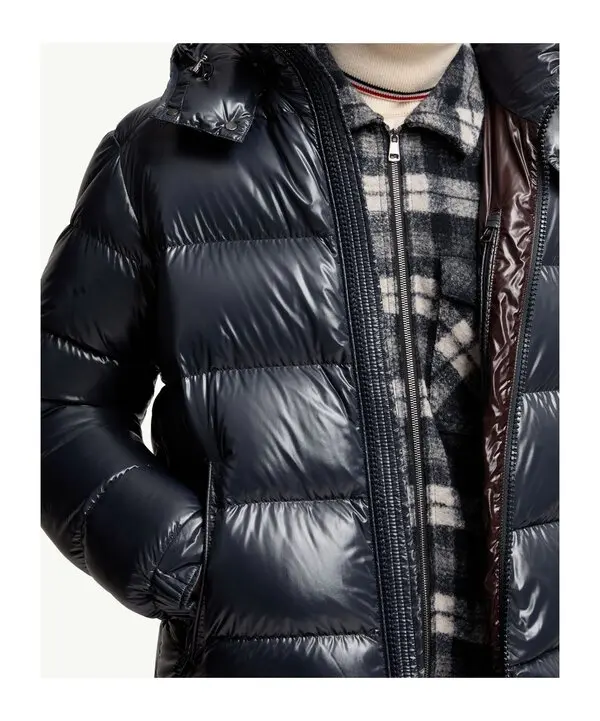 Moncler Maya Zip-up Hooded Jacket - Navy Blue
