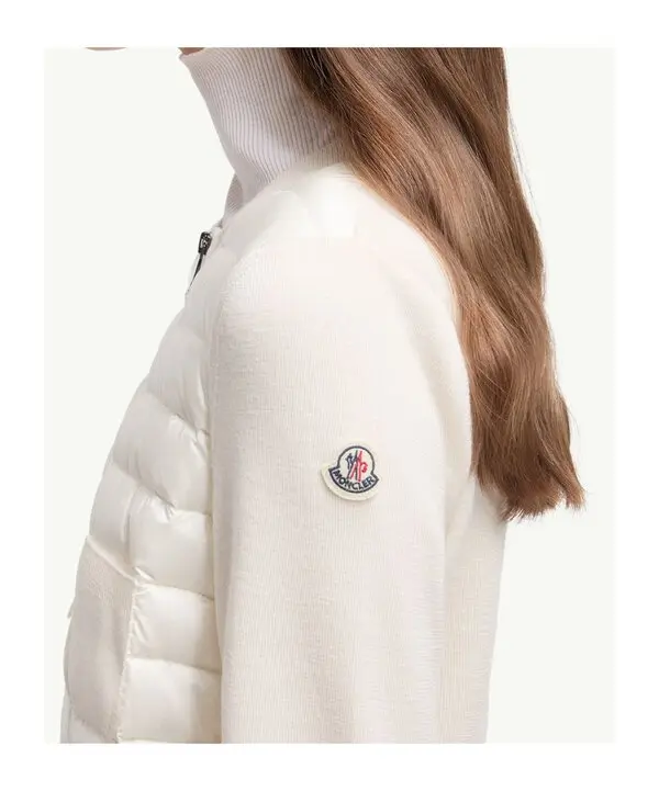 Moncler Padded Wool Zip-up Cardigan