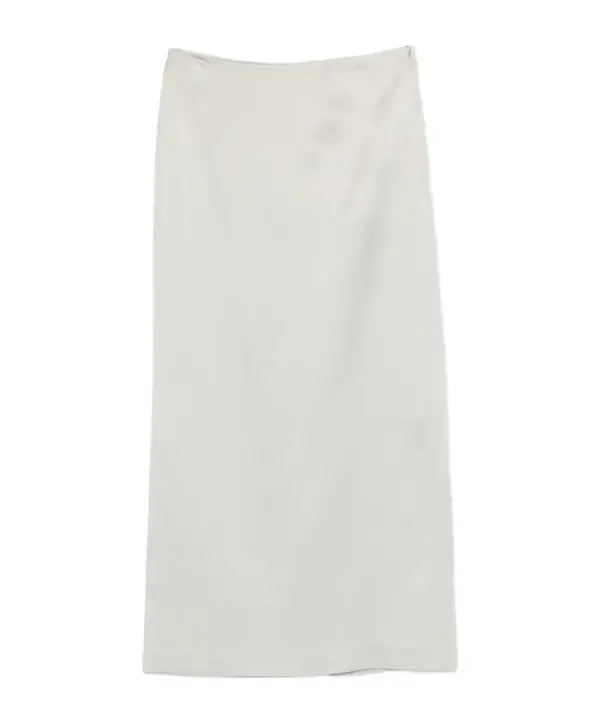 Brunello Cucinelli Straight-hem Midi Skirt With Slit - White