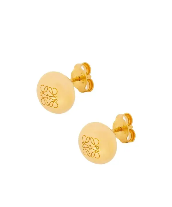 Loewe Logo Stud Earrings - Yellow