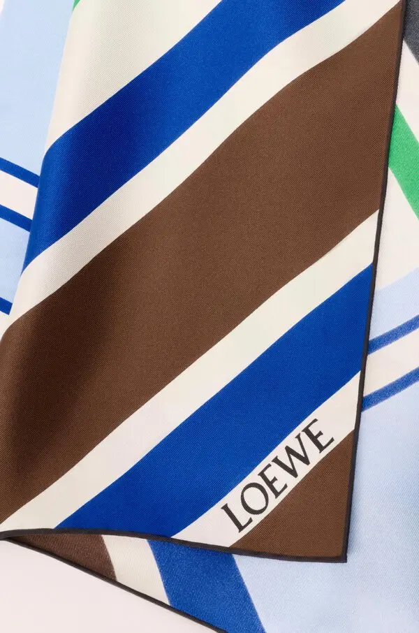 Loewe Logo Pattern Silk Scarf