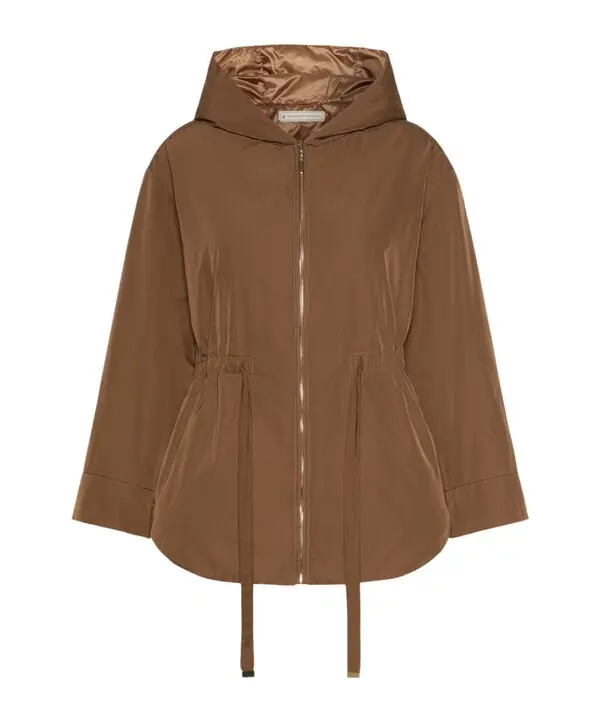 Max Mara Charme Zip-up Drawstring Coat - Honey-colored