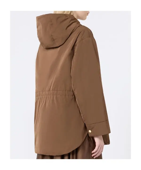 Max Mara Charme Zip-up Drawstring Coat