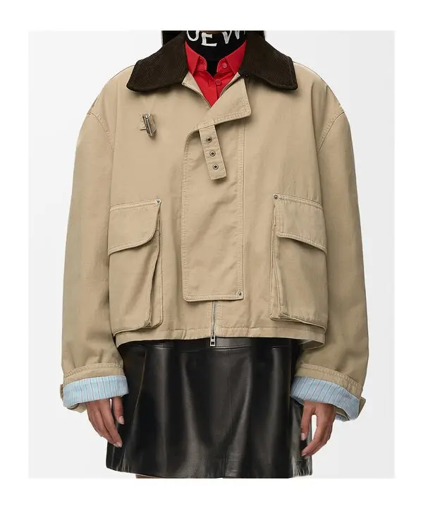 Loewe Buckled Cropped Jacket - Light Brown