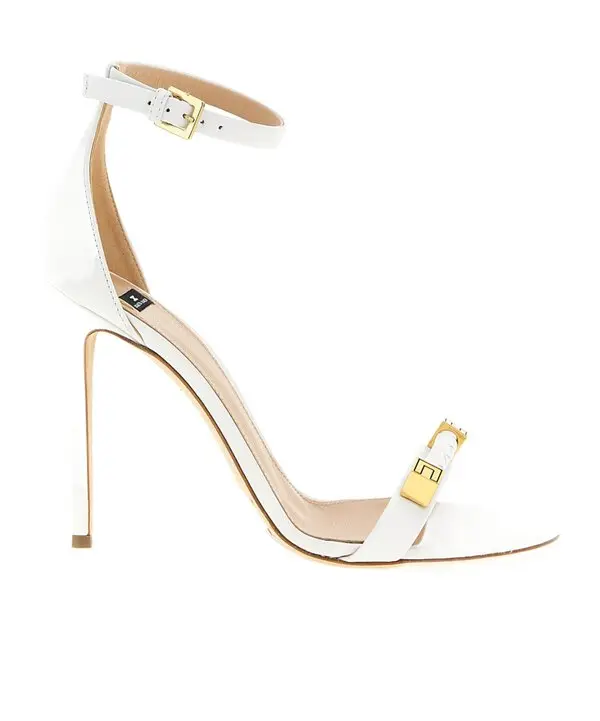 Elisabetta Franchi Ankle-strap Stiletto Sandals - White